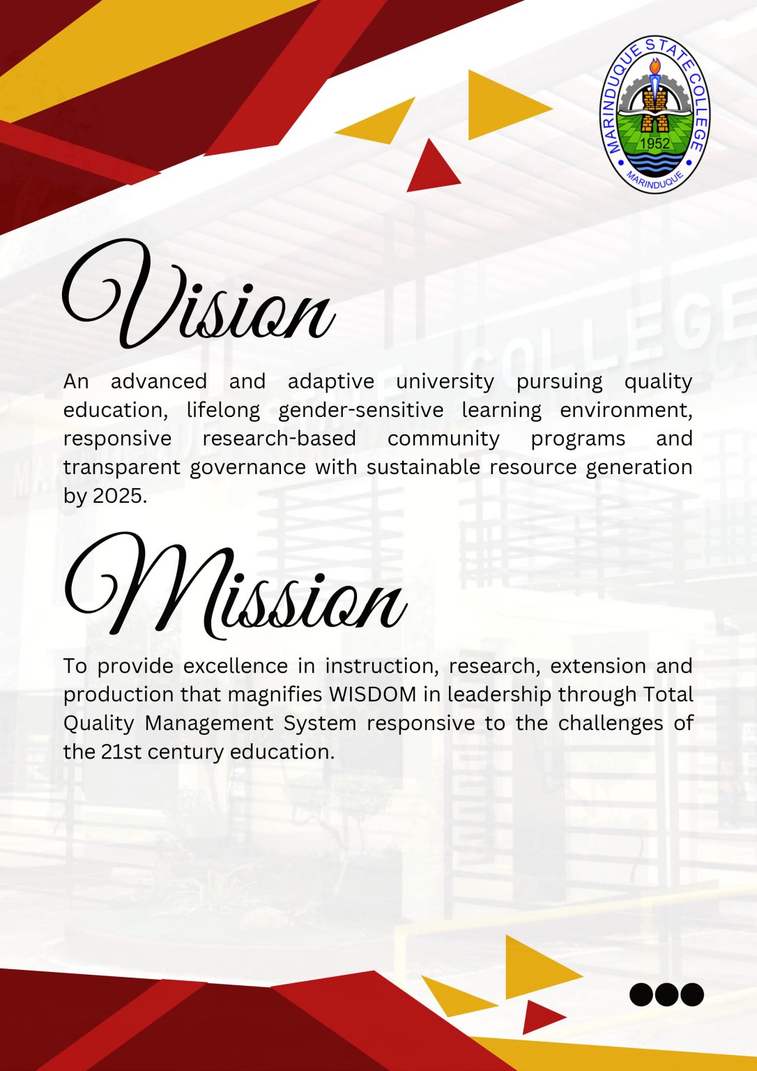 Mission & Vision - Marinduque State University